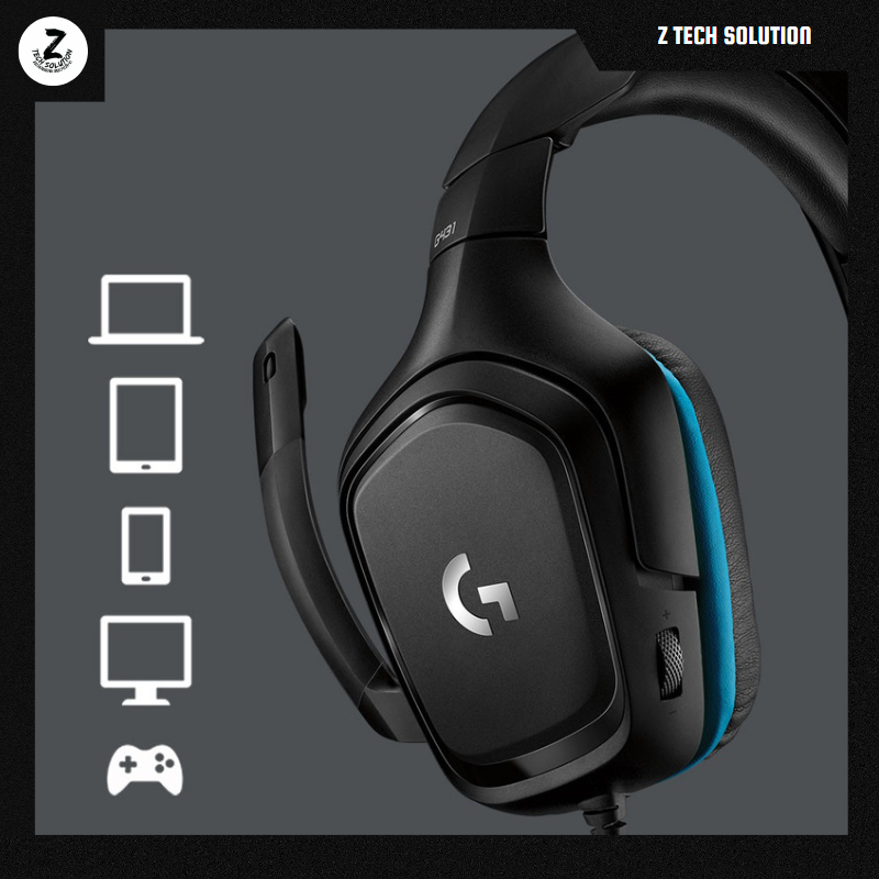 LOGITECH G431 7.1 SURROUND SOUND WIRED GAMING HEADSET – BLACK – Z TECH ...
